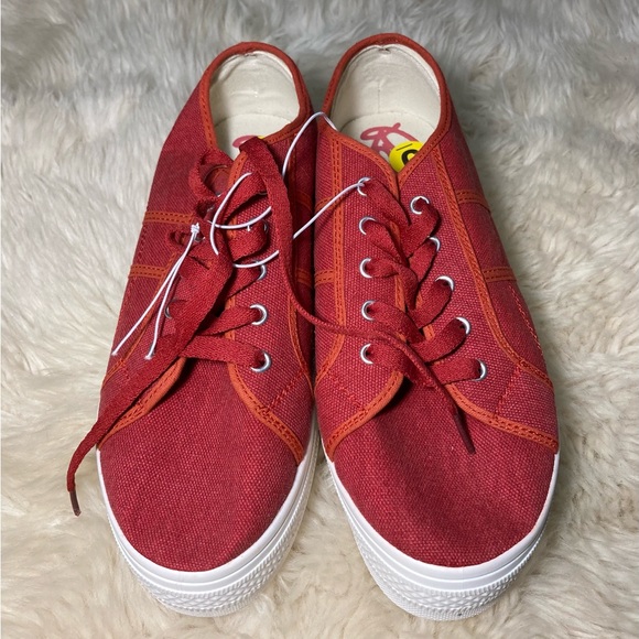 Rock & Candy | Shoes | Rock Candy Red Shiann Platform Sneakers | Poshmark
